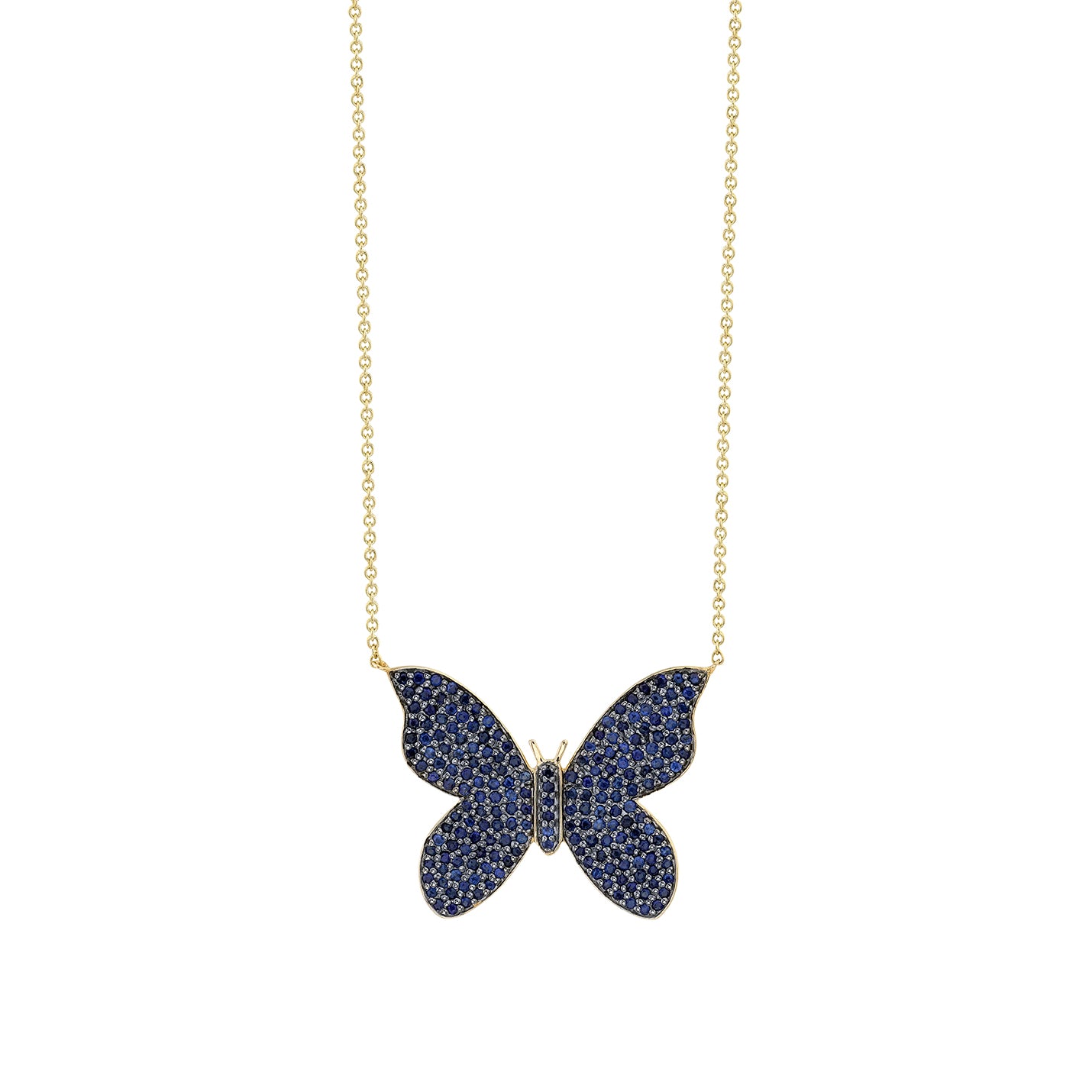 Blue sapphire butterfly necklace store