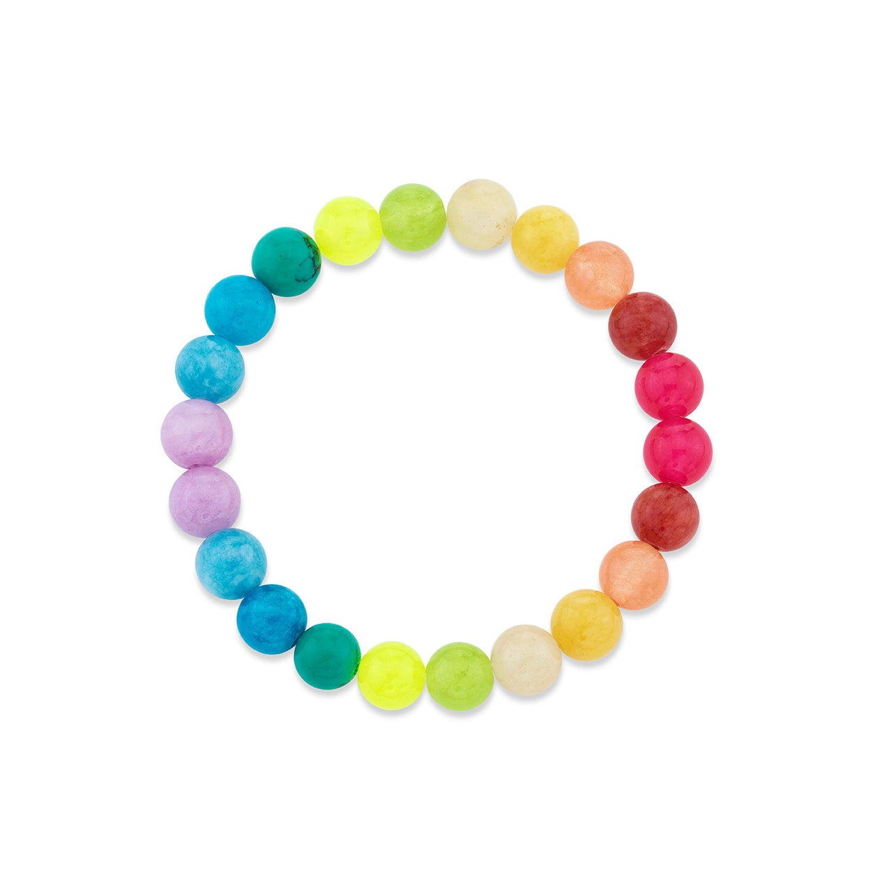 8mm Rainbow Jade Smooth Round Bracelet – Sydney Evan