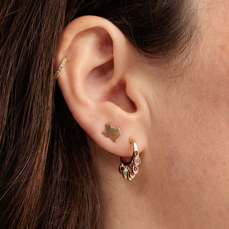 Shop Sydney Evan 14k Pure Gold Tiny Texas Stud