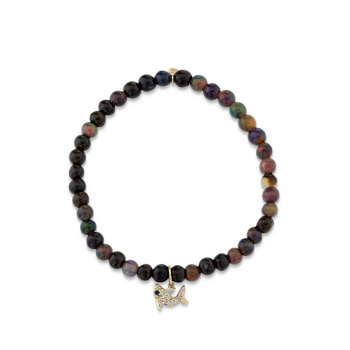 Shop Sydney Evan Kids Collection Gold & Diamond Small Shark on Opal