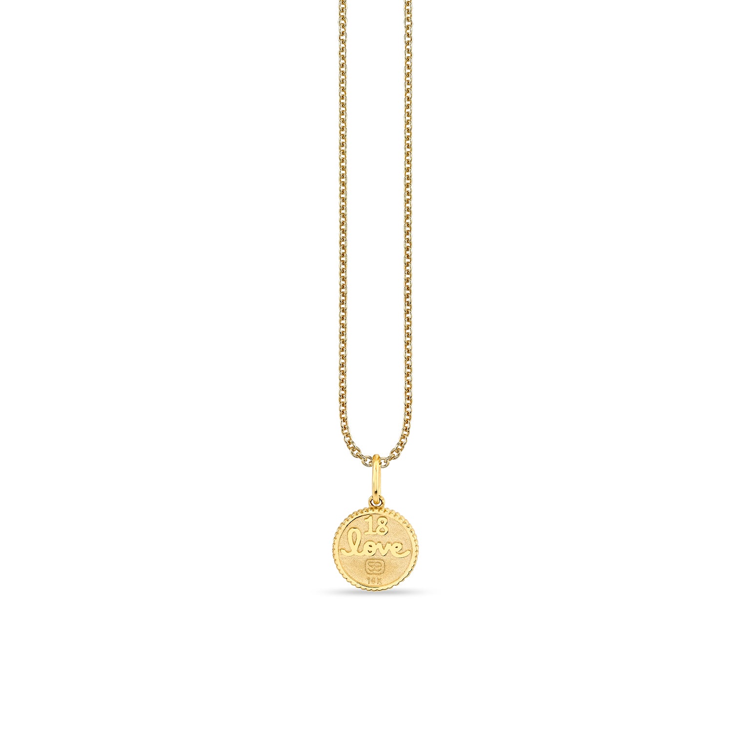 Shop Sydney Evan 14k Gold & Diamond Tiny Chai Coin
