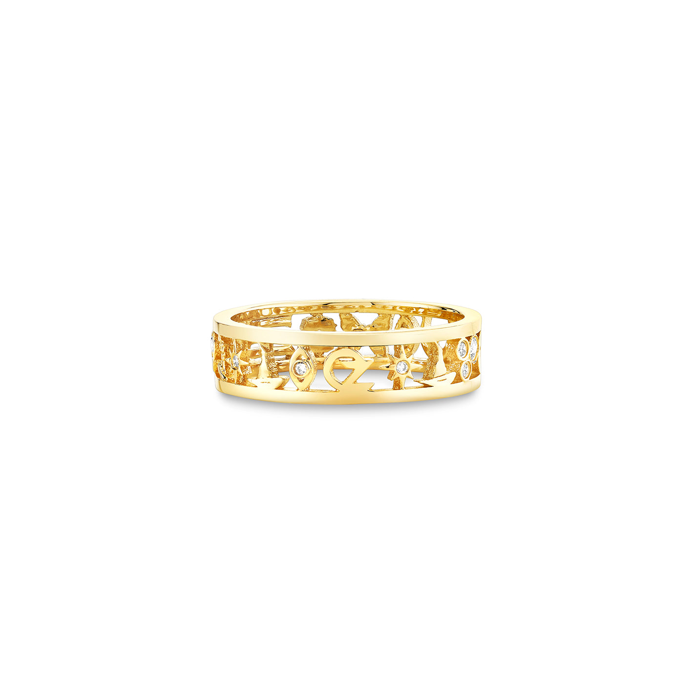 Shop Wicked x Sydney Evan Gold & Diamond Wicked Icon Eternity Ring