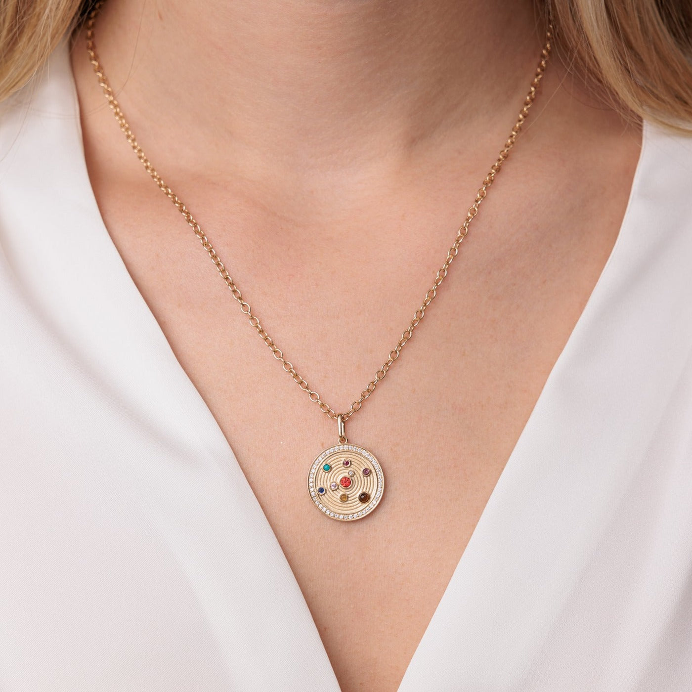 Shop Sydney Evan 14k Gold & Diamond The Universe Coin