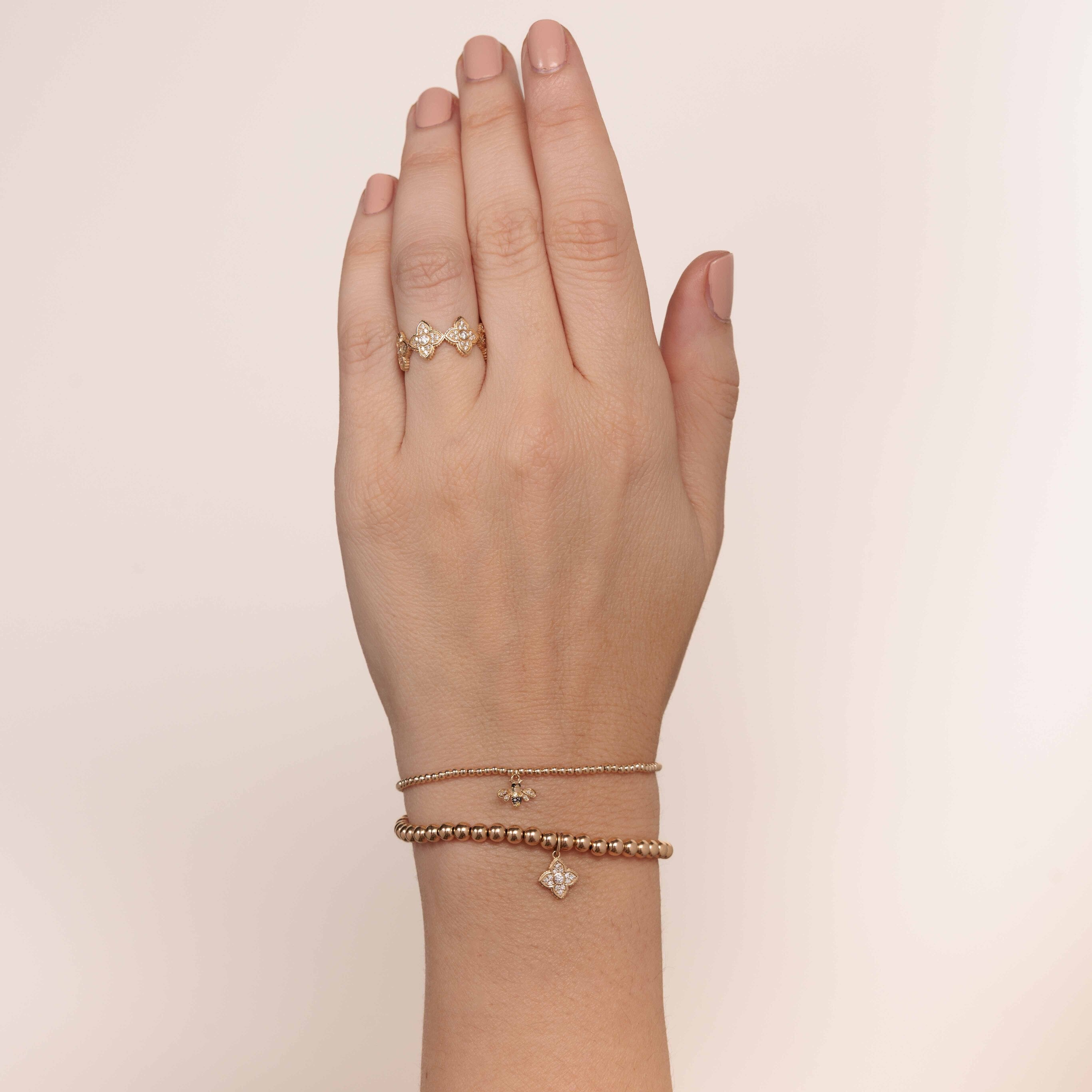 Shop 14k Gold & Diamond Moroccan Flower Eternity Ring – Sydney Evan