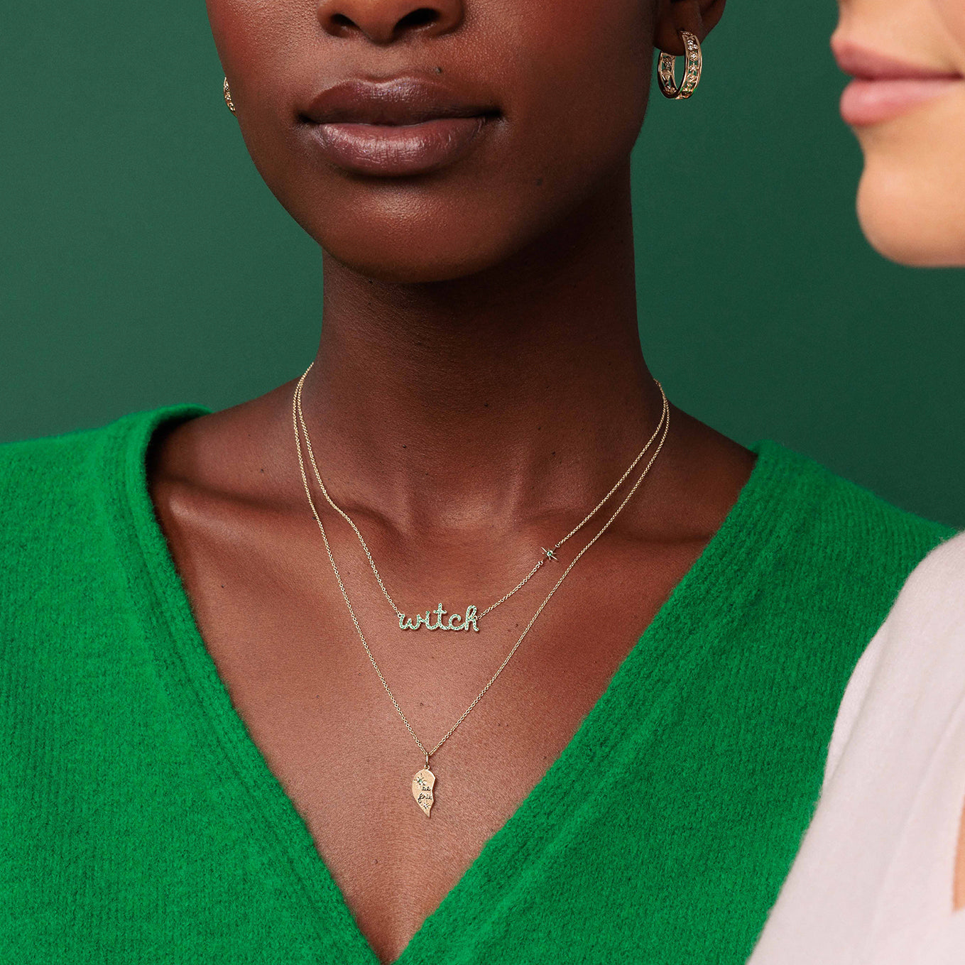 Shop Wicked x Sydney Evan 14k Gold & Diamond Wicked Medium Icon Hoops