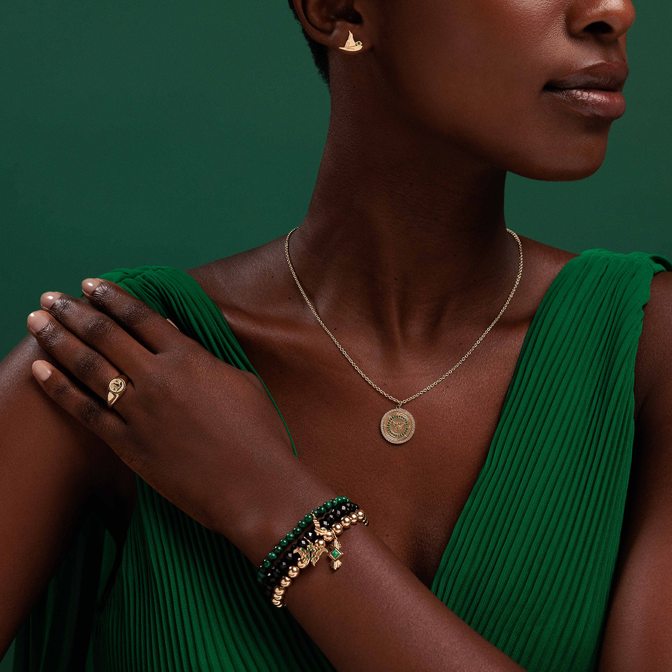 Shop Wicked x Sydney Evan 14k Gold, Diamond & Emerald Wicked Elphaba ...