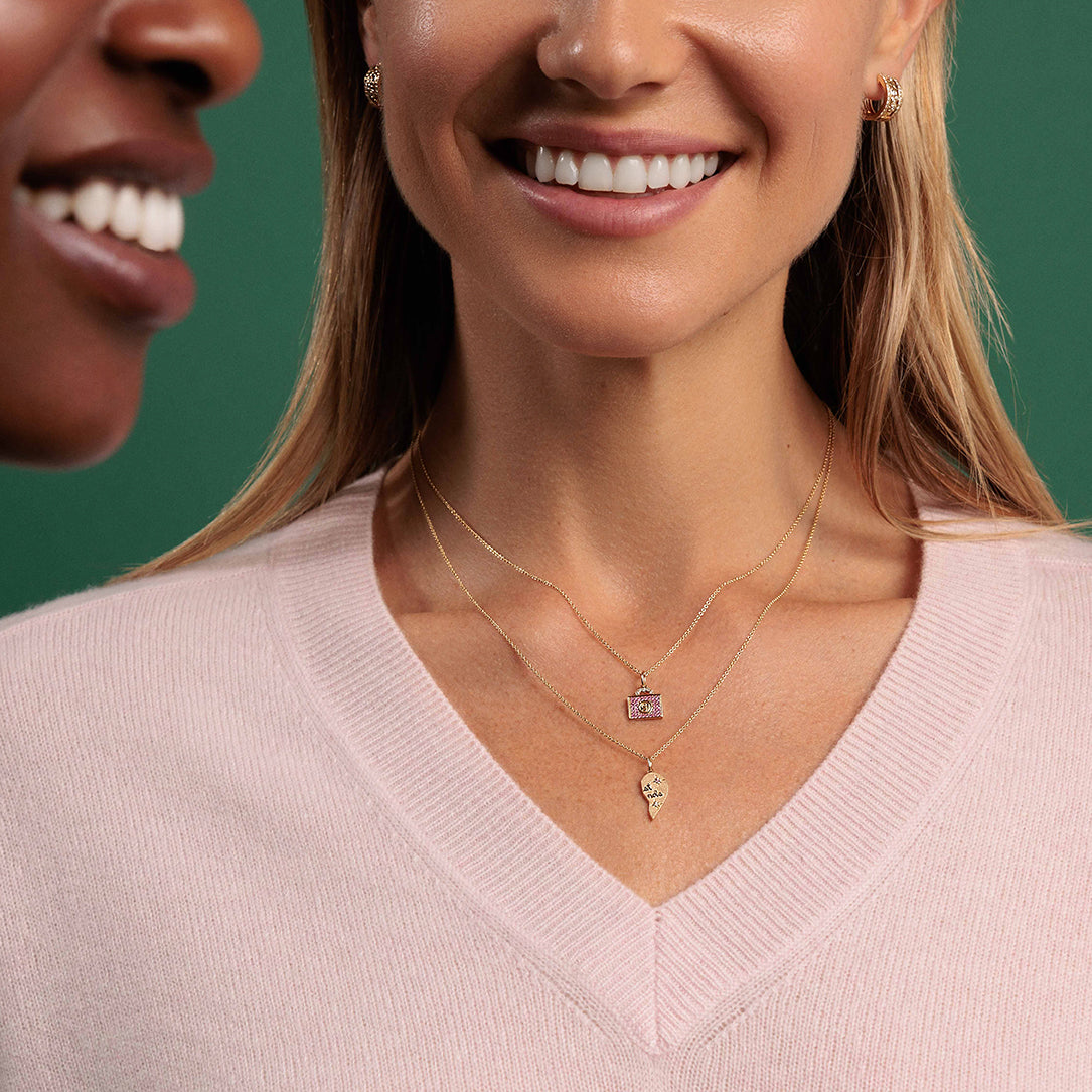 Shop Wicked x Sydney Evan 14k Gold, Diamond & Pink Sapphire Wicked ...