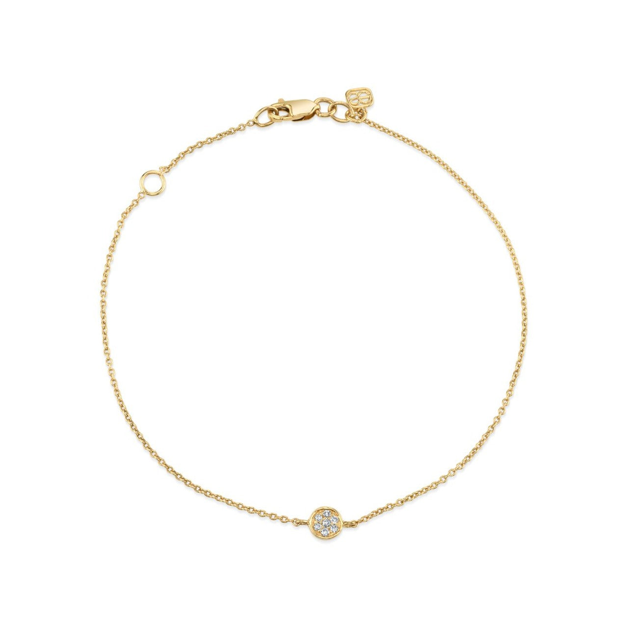 Shop Sydney Evan 14k Gold & Diamond Tiny Disc Bracelet
