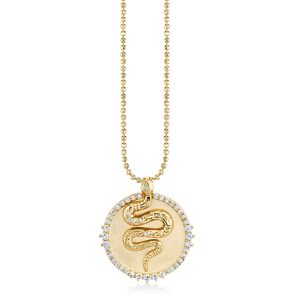 Shop Sydney Evan 14k Gold & Diamond Snake Coin