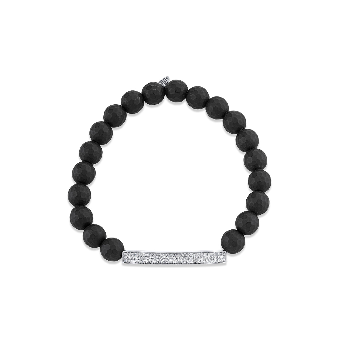 Shop Sydney Evan Men's Collection Gold & Diamond Three Row Bar on Onyx
