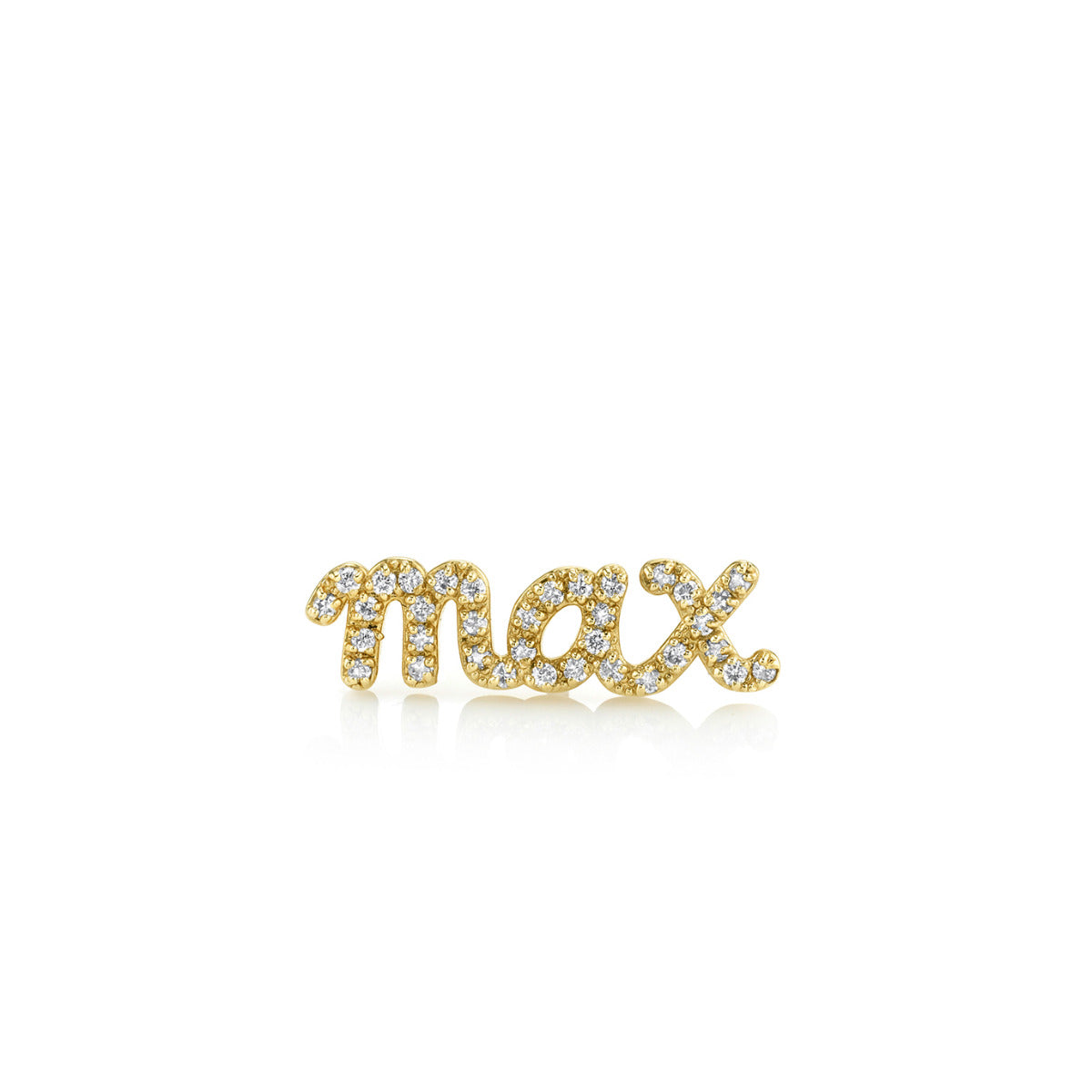 Shop Sydney Evan 14k Gold & Diamond Custom Script Stud