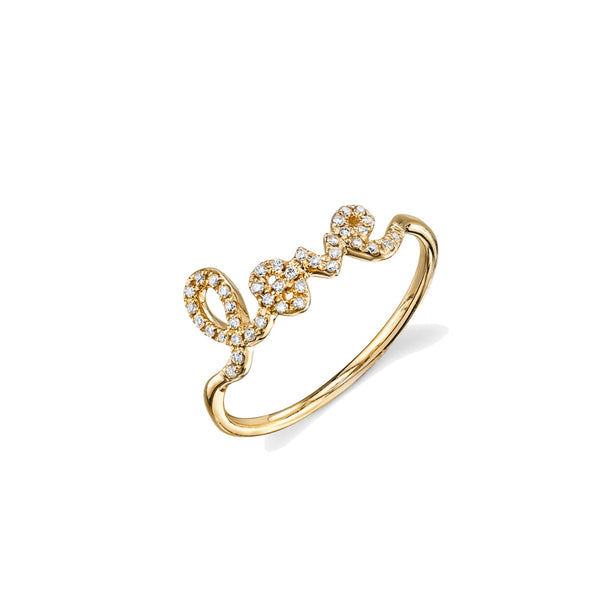 Shop Sydney Evan 14kGold Pave Diamond Love Ring
